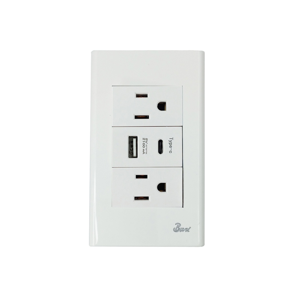 Toma Corriente Doble USB Serie Semplice | Bari